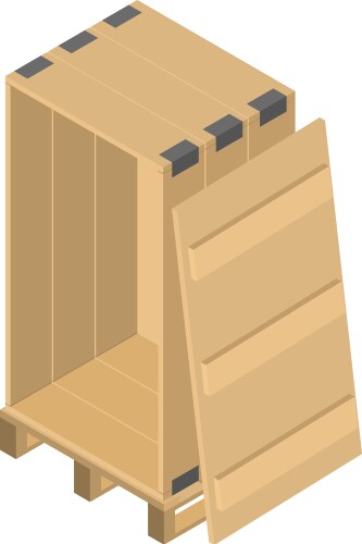 Wooden pallet for transportation and storage Vector Image