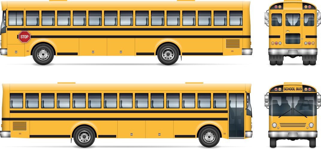 School Bus - Side View Royalty Free Vector Image