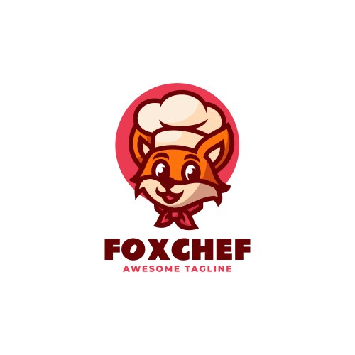 Logo smart brain mascot cartoon style Royalty Free Vector