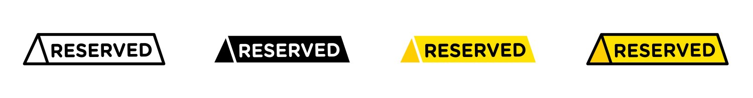 Reserved icon set private dinner eatery reserve Vector Image