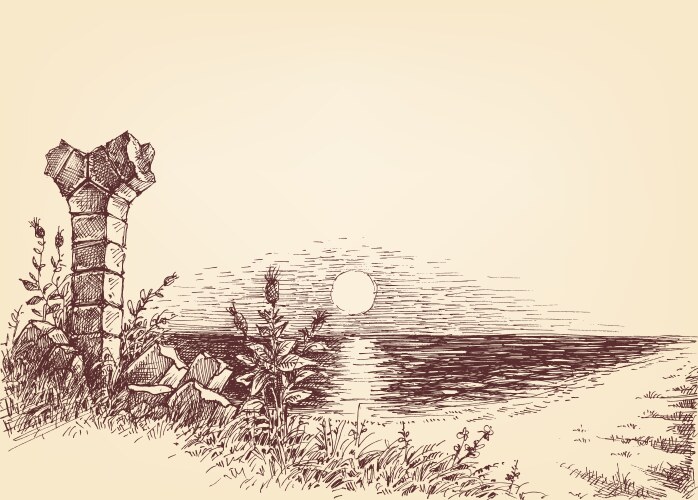 Landscape Drawing Vector Images Over 120 000