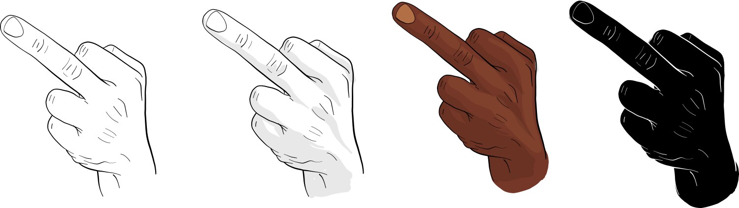 Middle Finger Symbol - You Royalty Free Vector Image