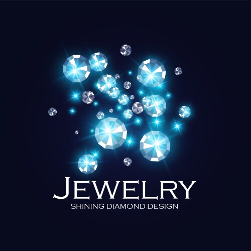 Falling down gems shiny diamonds expensive Vector Image