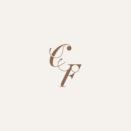 Initial monogram logo wedding concept design Vector Image