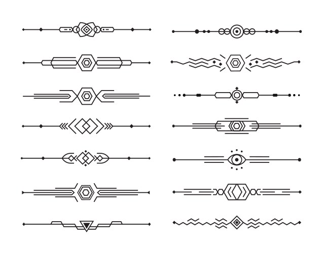 Line dividers Royalty Free Vector Image - VectorStock