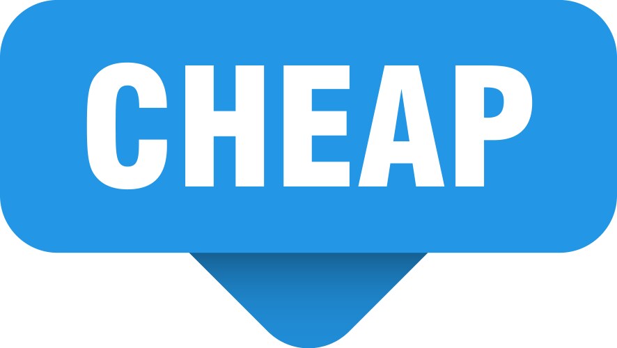 Cheap sticker sign on transparent background Vector Image