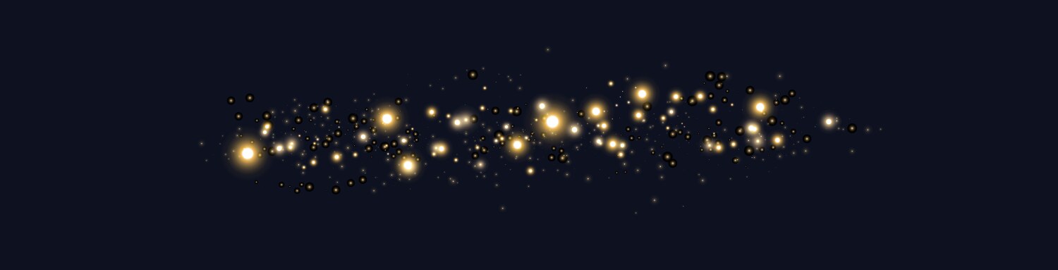 Gold glittering dots particles stars magic Vector Image