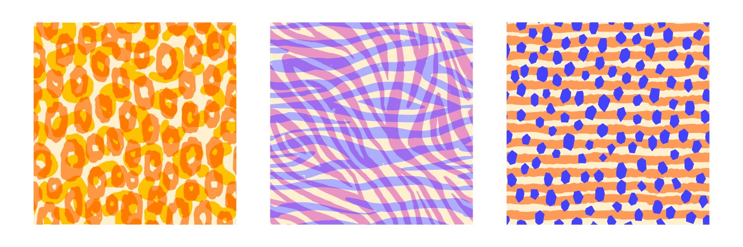 Black and white animal patterns seamless print Vector Image