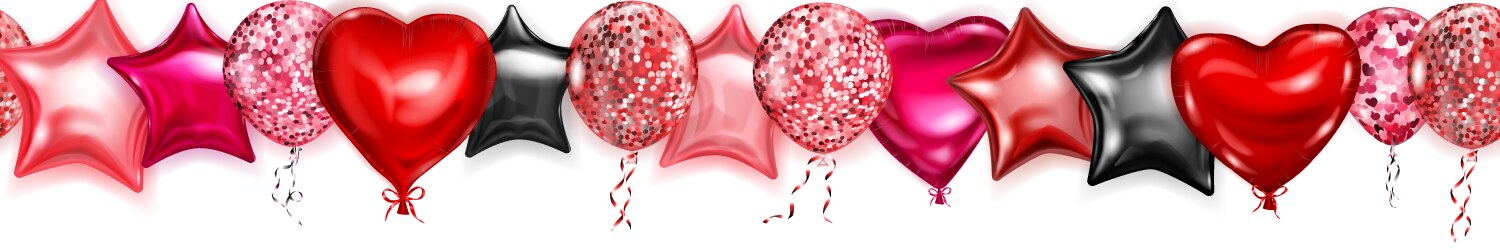 Congratulations banner with red balloons Vector Image