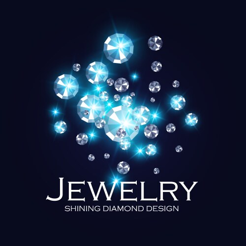 Falling down gems shiny diamonds expensive Vector Image