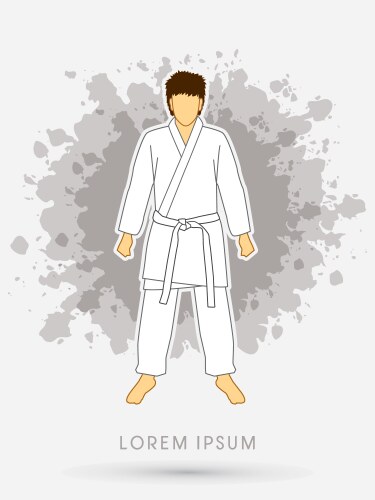 Karate belt wear Royalty Free Vector Image - VectorStock