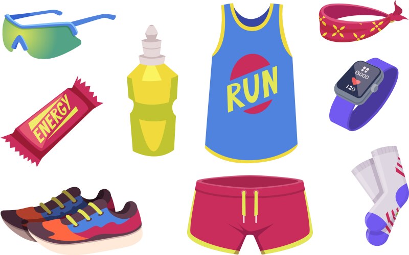 Running club poster marathon winners sportsmen Vector Image