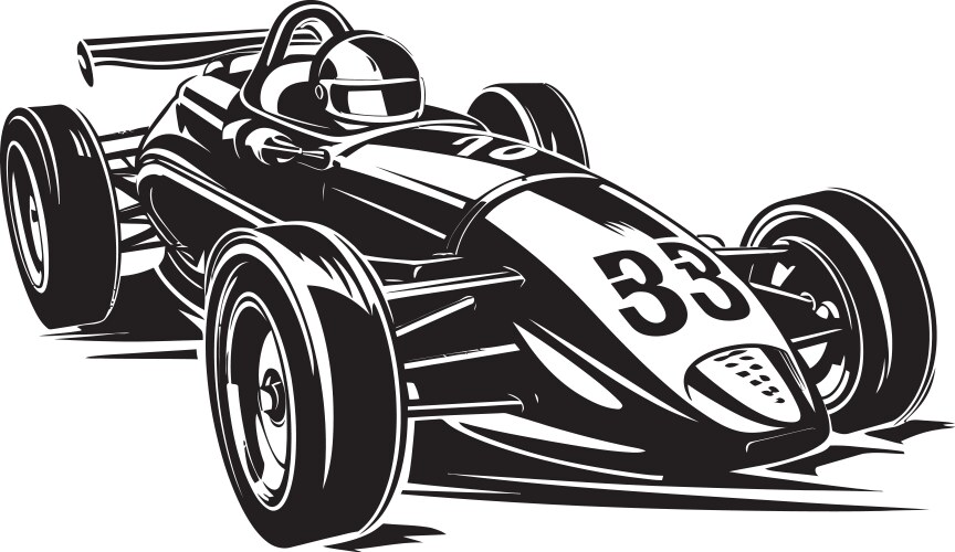 Grand prix glory f1 car iconic logo velocity Vector Image