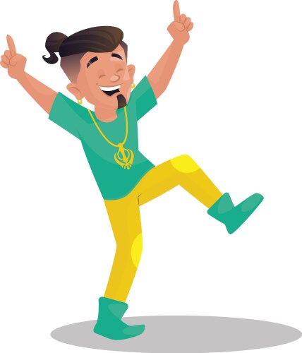 Boy doing hip hop dancing Royalty Free Vector Image