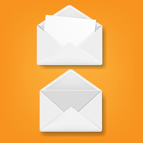 Envelope collection transparent background Vector Image