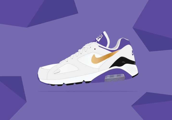 Nike air max 95 blanco sneakers Royalty Free Vector Image