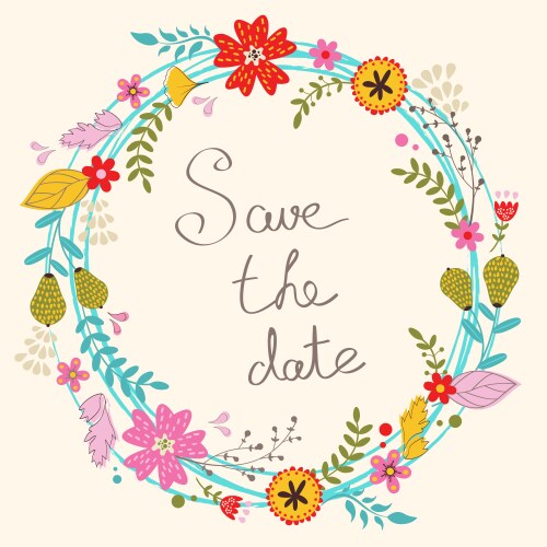 Save the date Royalty Free Vector Image - VectorStock