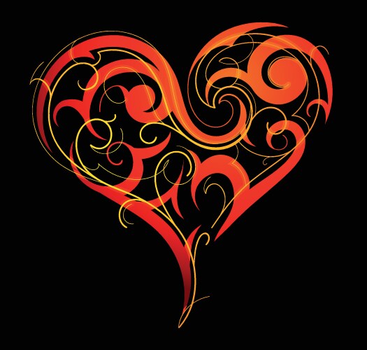 Tribal Tattoo Heart Vector Images (over 1,600)