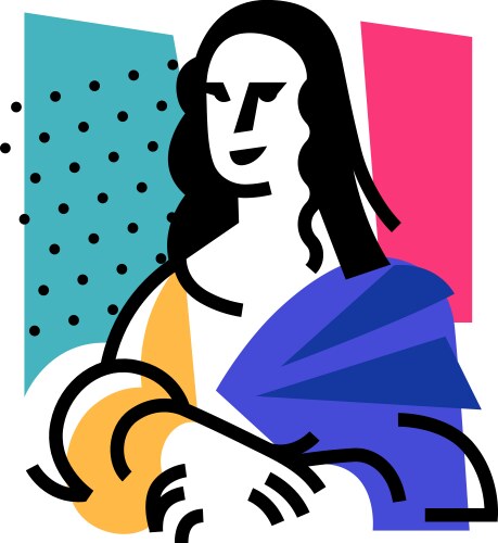 Mona Lisa Cartoon Vector Images (64)