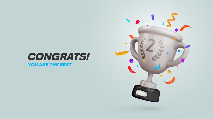 3d cartoon hands holding golden silver Royalty Free Vector