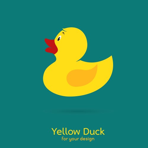 Yellow rubber duck Royalty Free Vector Image - VectorStock
