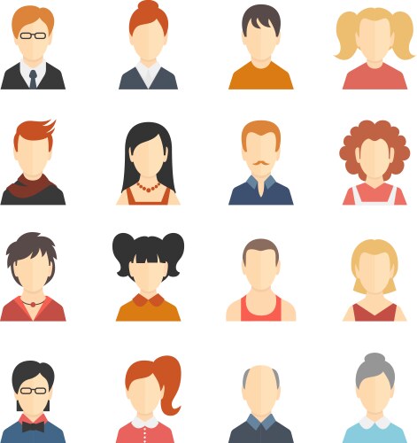 Woman Avatar Set Vector Images (over 38,000)