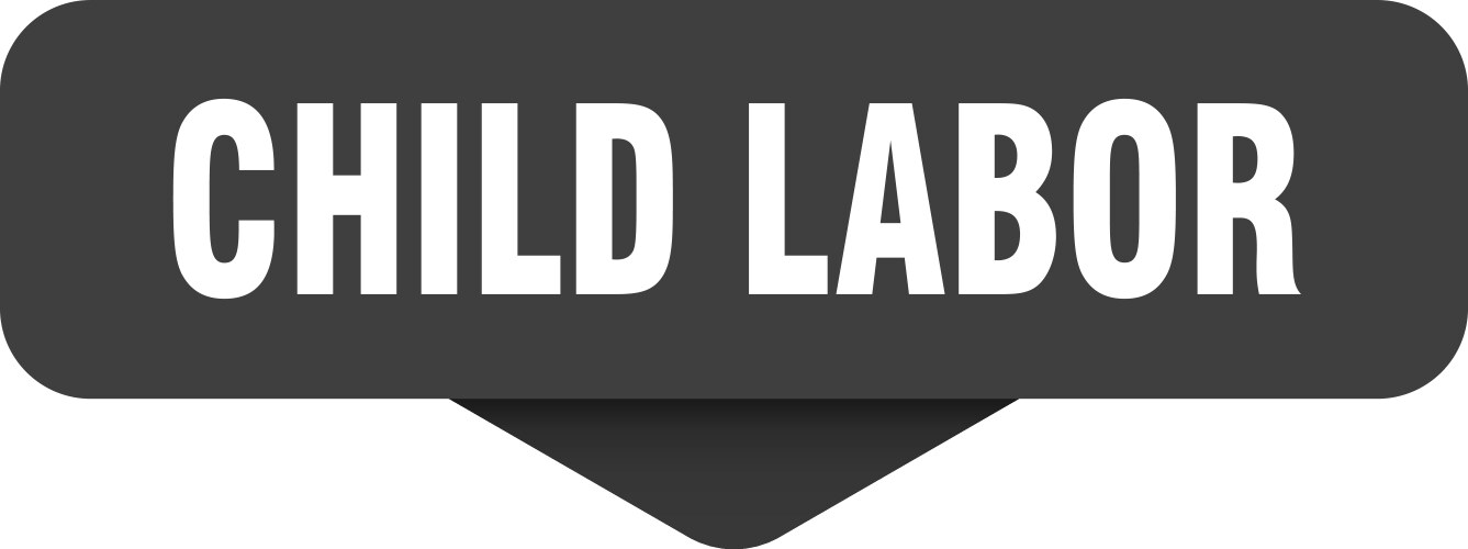 Child labor sticker sign Royalty Free Vector Image