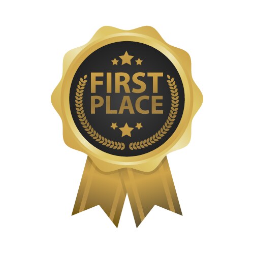 Gold silver bronze award sport 1st 2nd 3rd place Vector Image