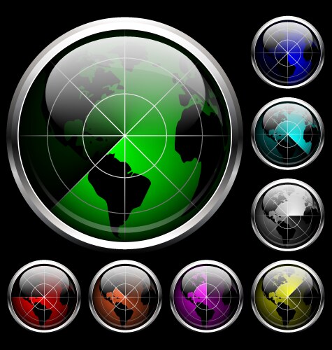 Green radar icon Royalty Free Vector Image - VectorStock