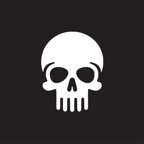 White Skull Black Background Vector Images (over 65,000)