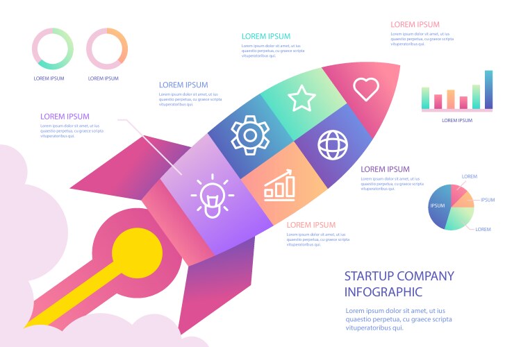 Value chain chart infographic Royalty Free Vector Image