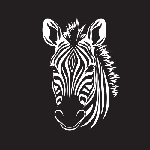 Zebra - minimalist and simple silhouette Vector Image