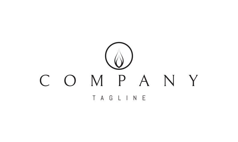 Candle logo vintage symbol design candlelight Vector Image