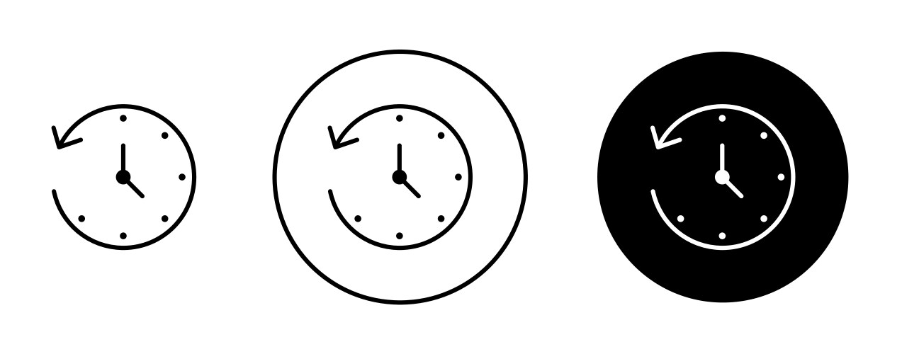 Office time icon set workday sign employee Vector Image