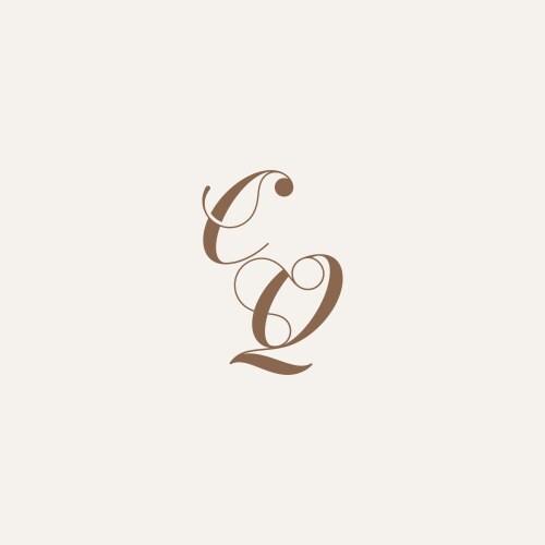 Initial monogram logo wedding concept design Vector Image