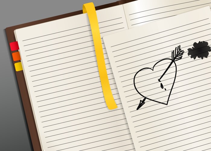 Blank cracked book pages Royalty Free Vector Image