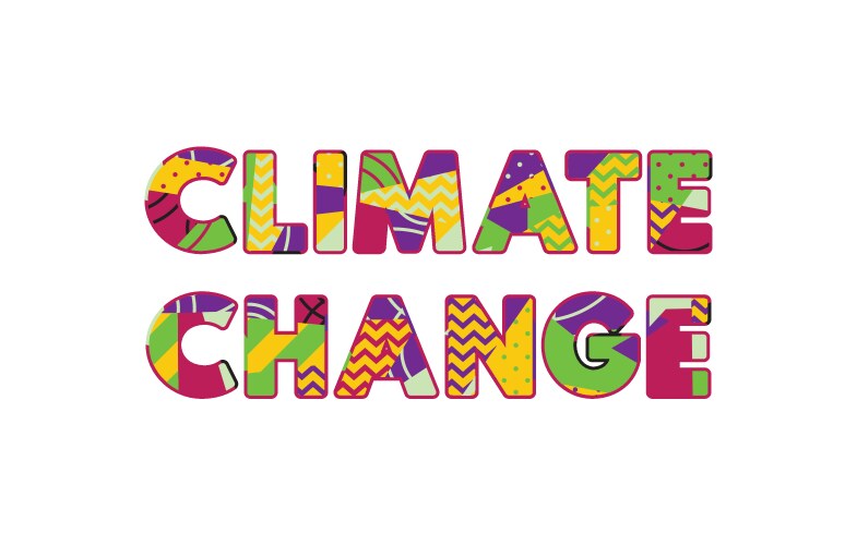 Hand drawn lettering slogan about climate change Vector Image