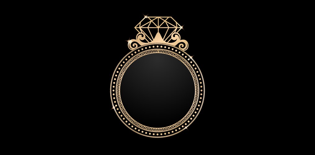 0 number gold and diamond bling Royalty Free Vector Image