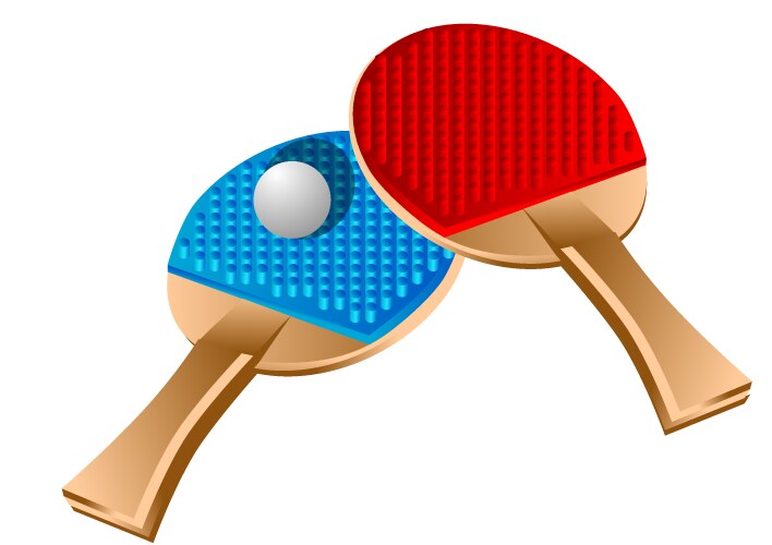 Table tennis rackets Royalty Free Vector Image
