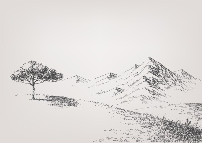 Pencil Drawings Of Hills