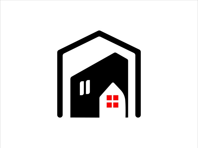 Simple house logo design Royalty Free Vector Image