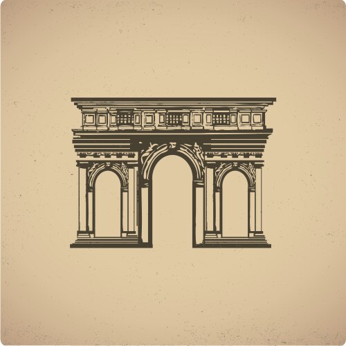 Triumphal arch Royalty Free Vector Image - VectorStock