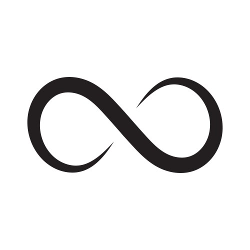 Infinity line loop logo Royalty Free Vector Image
