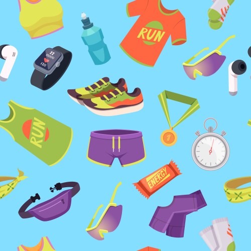 Running club poster marathon winners sportsmen Vector Image