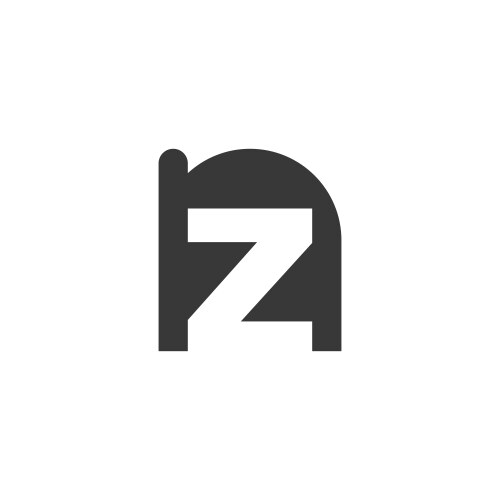 Alphabet initials logo zn nz z and n Royalty Free Vector