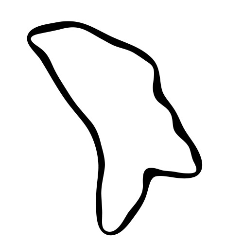 Moldova Simplified Smooth Country Map Royalty Free Vector