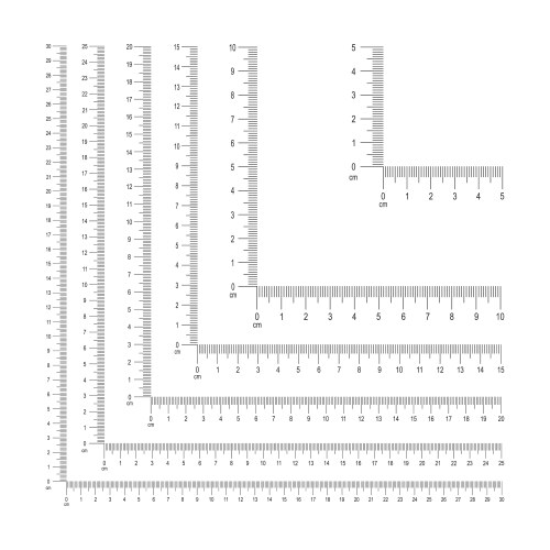 Easy to measure corner with ruler Royalty Free Vector Image