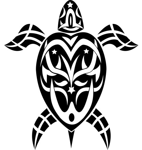 Tribal turtles tattoos Royalty Free Vector Image