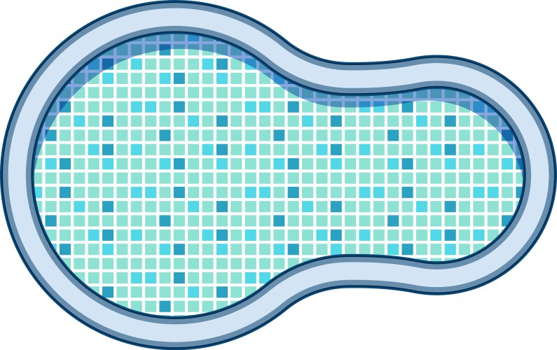 Resort top view pool cartoon Royalty Free Vector Image