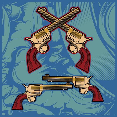 Cross section of a gun Royalty Free Vector Image